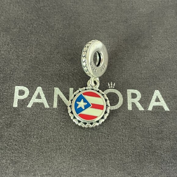 Pandora | Jewelry | Pandora Puerto Rico Flag Exclusive Dangle Charm Old ...